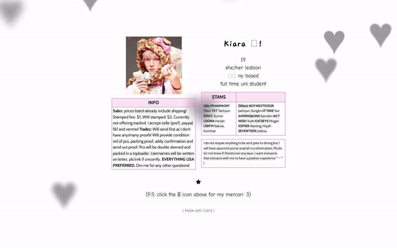 Kiara’s Carrd